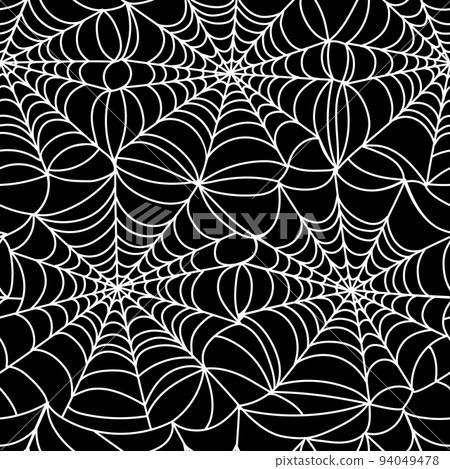 Cobweb pattern. Halloween seamless print of... - Stock Illustration ...