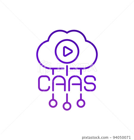 CaaS line icon, content as a service - Stock Illustration [94050071 ...
