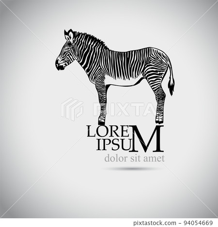 Logo zebra object. Vector illustration - Stock Illustration [94054669 ...