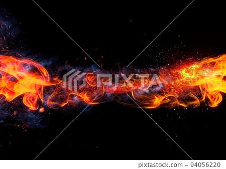 exploding flame background - Stock Illustration [94056220] - PIXTA