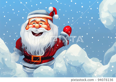 cartoon 2d santa claus smiling - Stock Illustration [94078136] - PIXTA