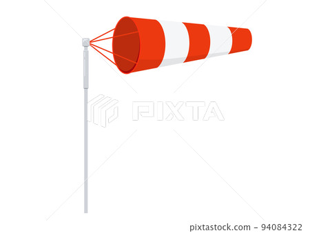 Windsock on pole wind speed flag vector... - Stock Illustration ...