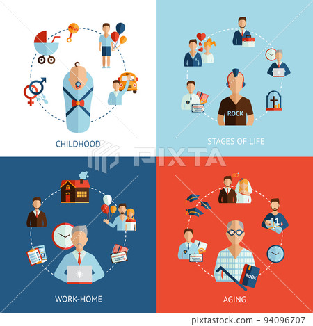 Stages Of Life Set - Stock Illustration [94096707] - PIXTA