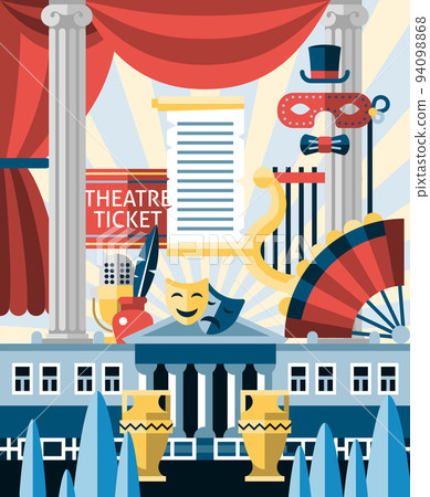 Theatre icons concept - Stock Illustration [94098868] - PIXTA
