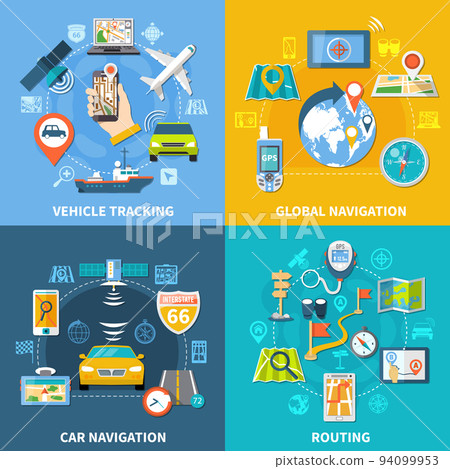 Global Routing Design Concept - Stock Illustration [94099953] - PIXTA