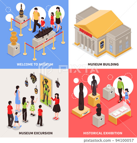 Museum Isometric Design Concept - Stock Illustration [94100057] - PIXTA