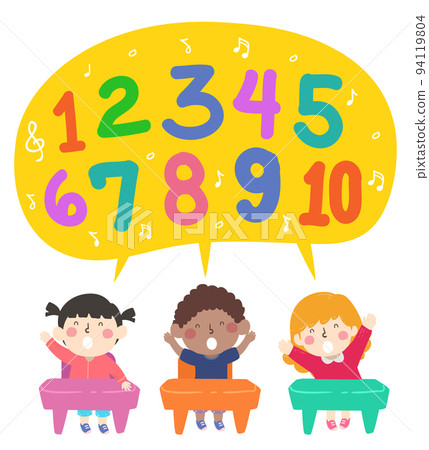 Classroom Clipart Numbers Cartoon
