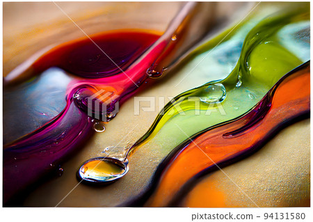 transparent colorful oil drops closeup abstract... - Stock Illustration ...