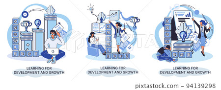 Learning for development and growth.... - Stock Illustration [94139298 ...