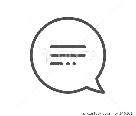 Text message line icon. Chat comment sign.... - Stock Illustration ...
