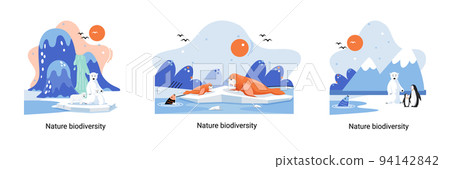Biodiversity in nature as environment variety... - Stock Illustration ...
