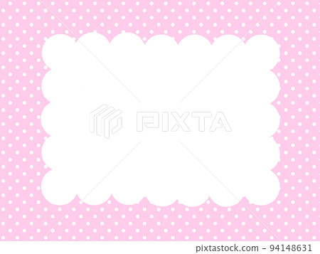 Fluffy frame on dot background - pink - Stock Illustration [94148631 ...
