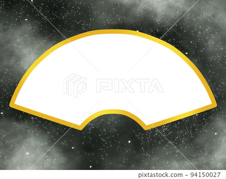 Monochrome galaxy fan-shaped frame - Stock Illustration [94150027] - PIXTA