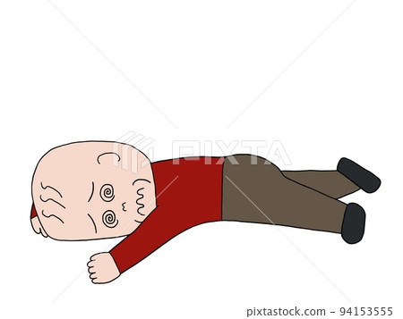 old man falling - Stock Illustration [94153555] - PIXTA