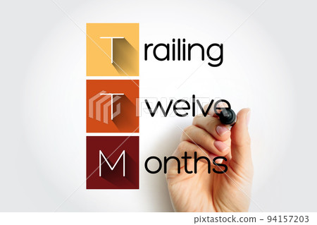 TTM Trailing Twelve Months - measurement of a... - Stock Photo ...
