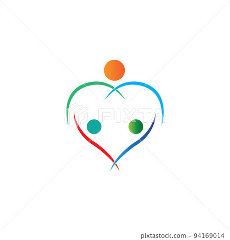 simple adoption and care community logo... - Stock Illustration ...