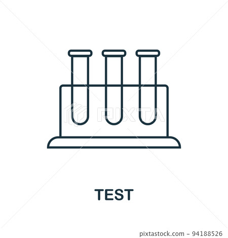 Test icon. Simple element from medical services... - Stock Illustration ...