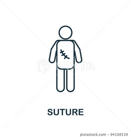 Suture icon. Simple element from medical... - Stock Illustration ...