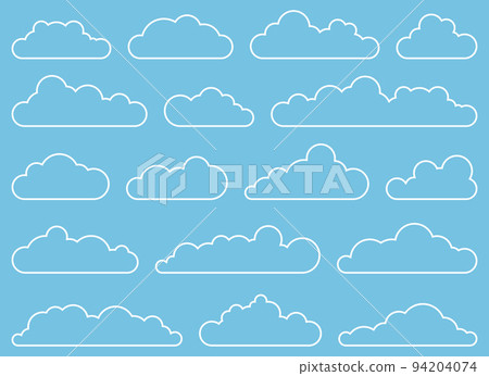Cloud icon in flat style vector illustration - Stock Illustration ...