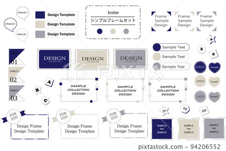 Easy-to-use, simple and stylish frame set chic... - Stock Illustration ...