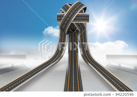 Tangled roads in a ball - Stock Illustration [94220596] - PIXTA