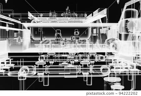 Industrial equipment. X-Ray render - Stock Illustration [94222202] - PIXTA