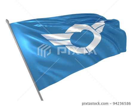 Proud flag of Shiga Prefecture of Japan... - Stock Illustration ...