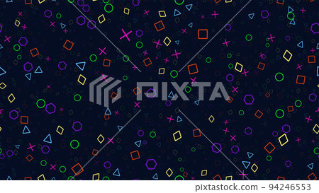 gaming colorful seamless pattern with geometric... - Stock Illustration ...
