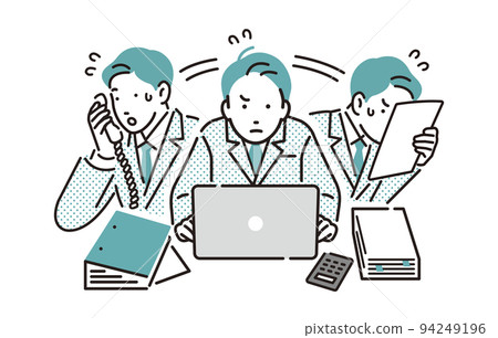 Busy business person male - Stock Illustration [94249196] - PIXTA