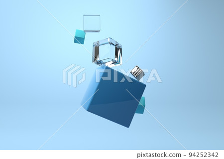 Abstract 3D render of cube shapes - Stock Illustration [94252342] - PIXTA