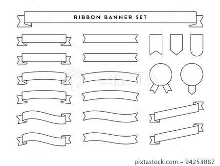 Vector set of simple ribbons - Stock Illustration [94253087] - PIXTA