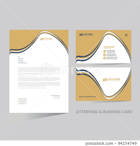 letterhead and business card design - Stock Illustration [94254749] - PIXTA