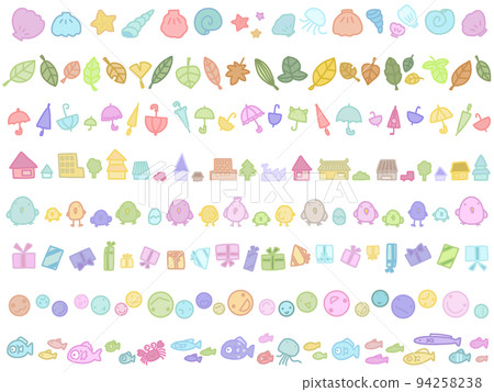 colorful decorative lines - Stock Illustration [94258238] - PIXTA