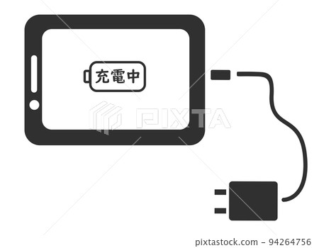 Tablet charging - Stock Illustration [94264756] - PIXTA
