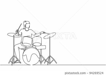 Rock Drummer Drawing