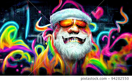Abstract Wonderful Santa Claus. A colorful and... - Stock Illustration ...