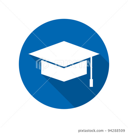 Modern graduation cap and shadow. Doctor's cap.... - Stock Illustration ...