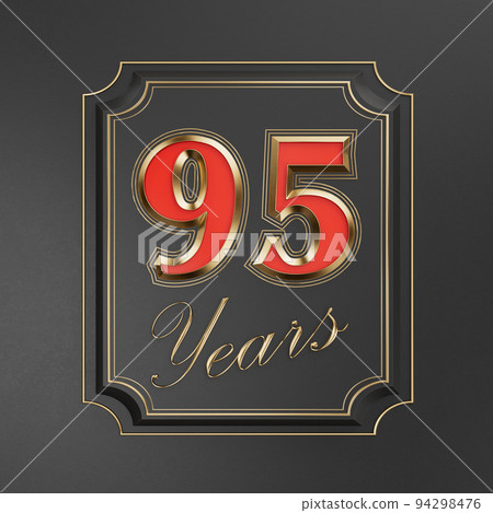Red inscription ninety-five years (95 years)... - Stock Illustration ...