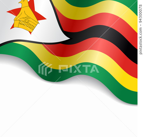 Zimbabwean flag wavy abstract background.... - Stock Illustration ...