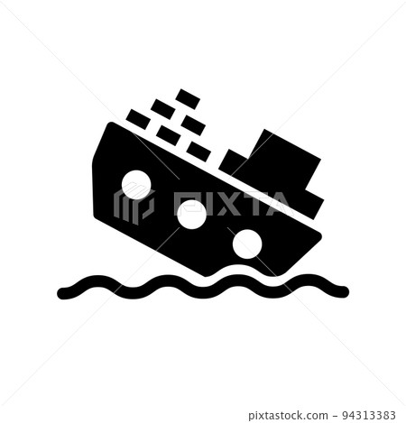 A sinking ship. Sinking cruise. vector. - Stock Illustration [94313383 ...