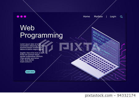 Web programming vector isometric illustrations.... - Stock Illustration [94332174] - PIXTA