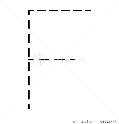 Tracing Alphabet letter F prewriting dotted... - Stock Illustration ...