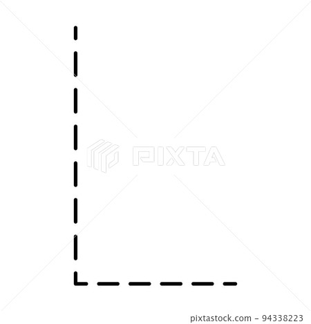 Tracing Alphabet letter L prewriting dotted... - Stock Illustration [94338223] - PIXTA