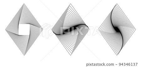 Set with rhombuses and different transition... - Stock Illustration ...