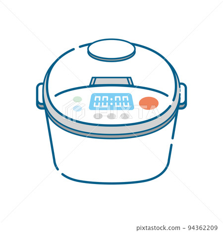 Illustration of a simple rice cooker - Stock Illustration [94362209 ...