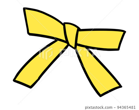 Illustration material of yellow ribbon - Stock Illustration [94365481 ...