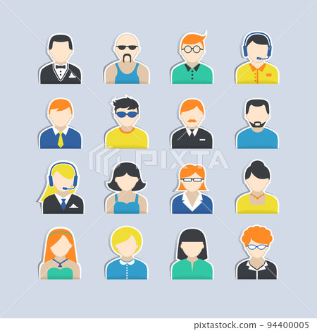 Avatar Characters Stickers Set - Stock Illustration [94400005] - PIXTA