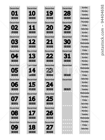 Ticket-style date sheet that can be used every... - Stock Illustration ...