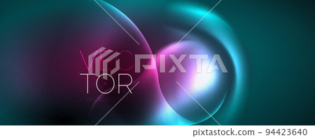 Neon glowing waves, magic energy space light... - Stock Illustration ...