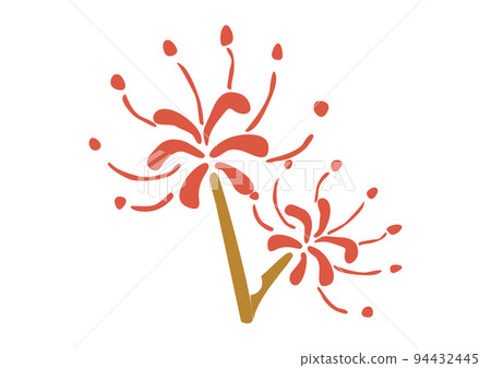 A cute and simple red spider lily illustration - Stock Illustration ...